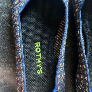 Rothy's | Shoes | Rothys Navy And Gold Checkered Flats | Poshmark